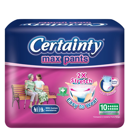CERTAINTY MAXPANTS ADULT DIAPERS (M10 / L9 / XL8) (NEW PACKING ...