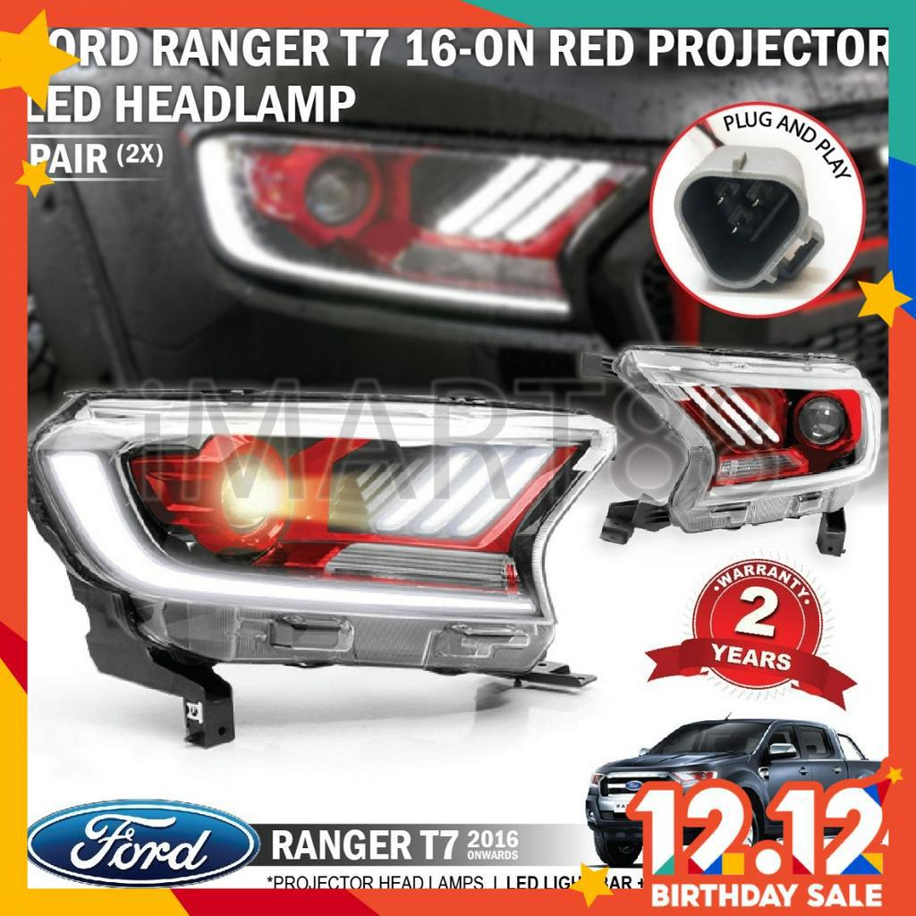 FORD RANGER T7 2016 2017 2018 2019 PROJECTOR HEADLAMP WILDTRACK RAPTOR ...