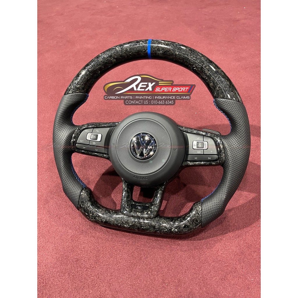 VW Volkswagen Whole Set Mk7.5 GTI R Forged Carbon Steering Golf Mk5 Mk6 ...