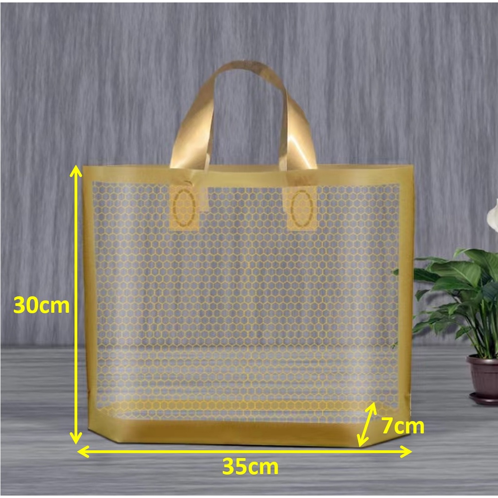 (+-50pcs)TQ Goodies Bag (S size-30x25cm & 35x30cm) Shopping Plastic Bag ...