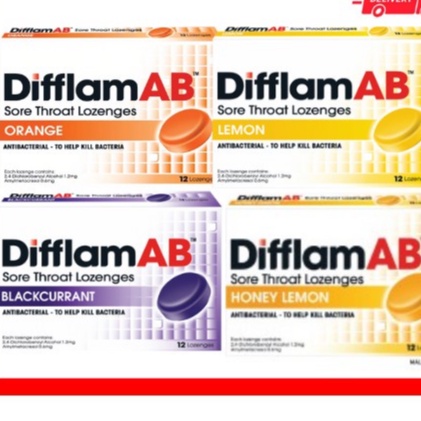 Difflam AB Sore Throat Lozenges 12s (ubat sakit tekak) | Shopee Malaysia