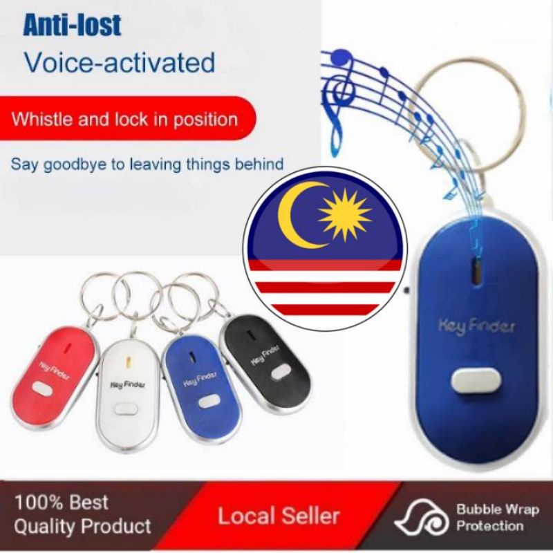 (🇲🇾 Ready Stock) Anti Lost Key Finder Alarm Keychain Wireless Flashing ...