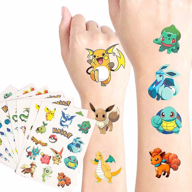 1 Sheet Pokemon Go Pikachu Waterproof Temporary Tattoo Sticker ( Send ...