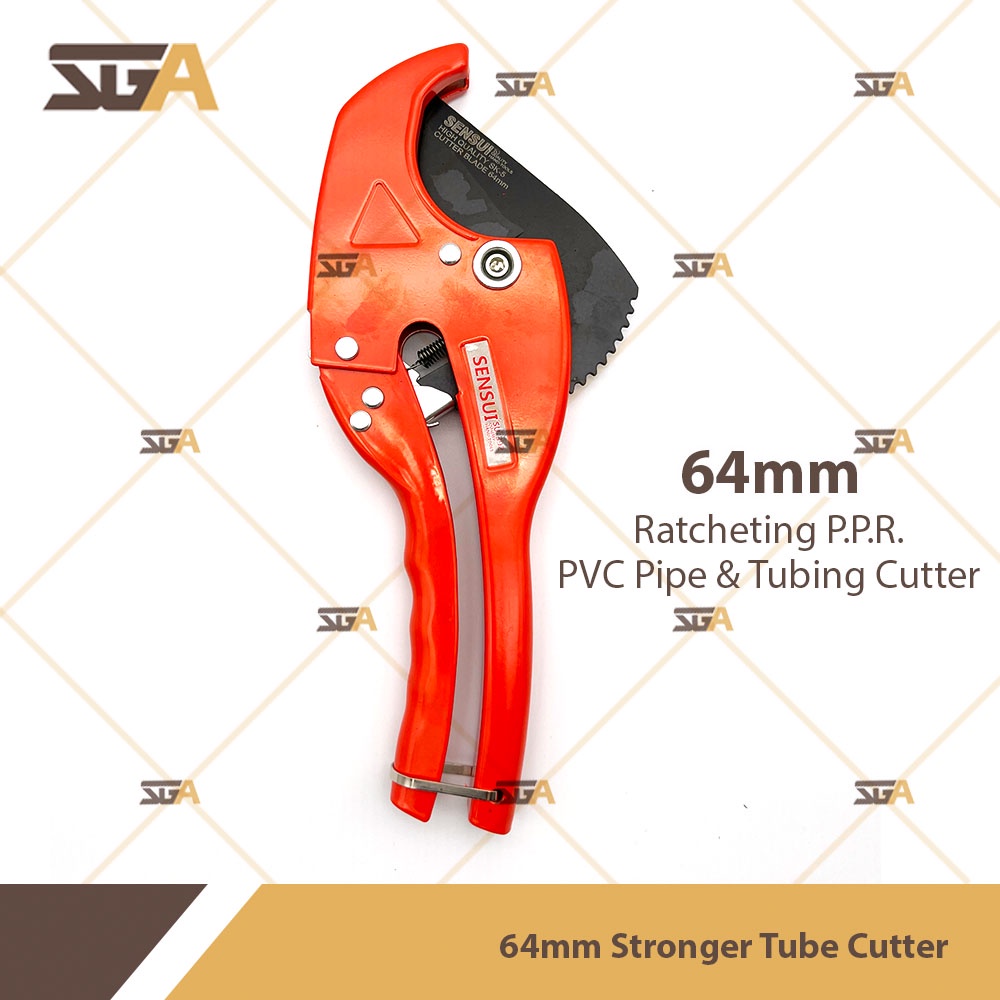10" SENSUI 64mm (2-1/2") Heavy Duty PVC POLY Pipe Cutter, Stronger Tube ...
