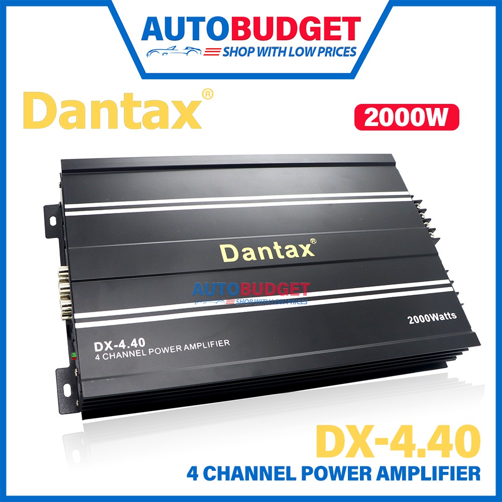 DANTAX DX-4.40 Universal 4 Channel Power Amplifier 2000 Watts Car Power Amp 4CH Amplifier ...