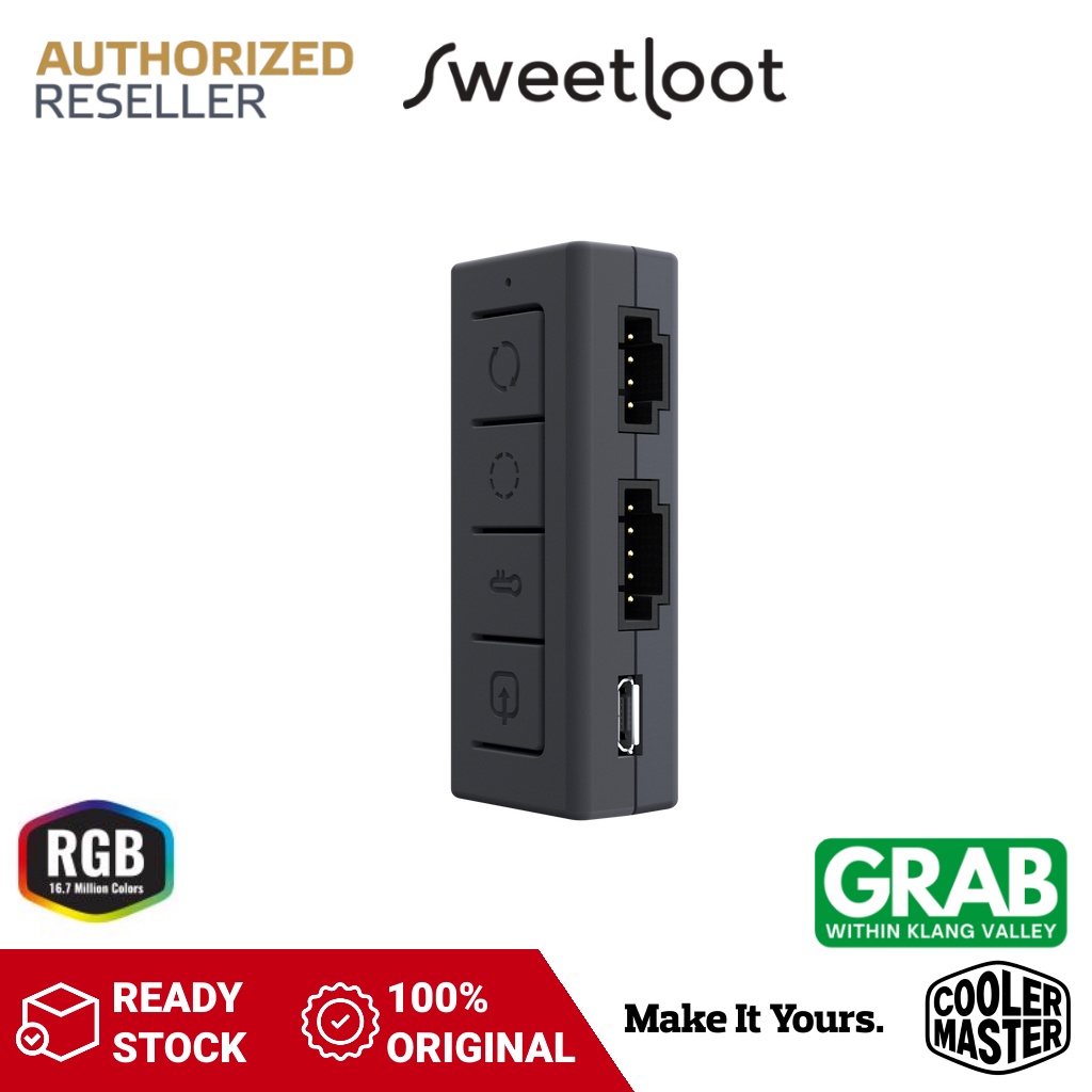 Cooler Master 3Pin 5V Addressable RGB LED Small Controller with 1 to 3 ...