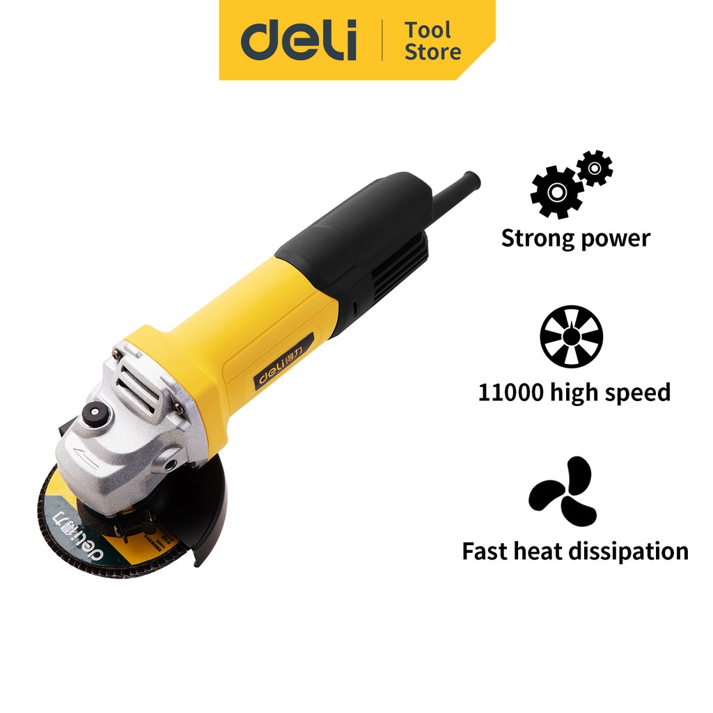 Deli Tools Angle Grinder 100mm Strong Power 11000 High Speed (760W Back ...