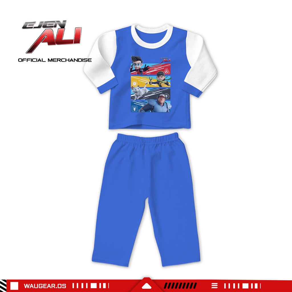 EJEN ALI Cotton Kids Pajamas Set - Light Blue | Shopee Malaysia