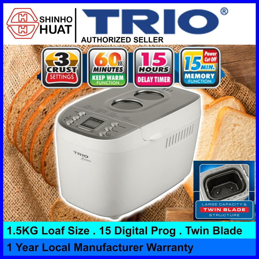 TRIO Bread Maker TBM-222 TBM222 ( 1.5kg ) Twin Blade Large Capacity ...