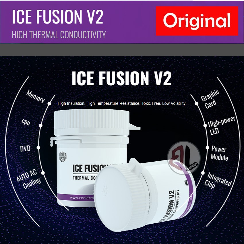 Official Cooler Master Grease Ice Fusion thermal paste compound V2 - RG ...