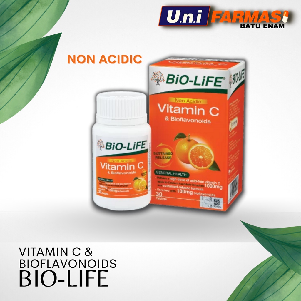 Biolife Non Acidic Vitamin C & Bioflavonoids 1000mg 30sx2 | Shopee Malaysia