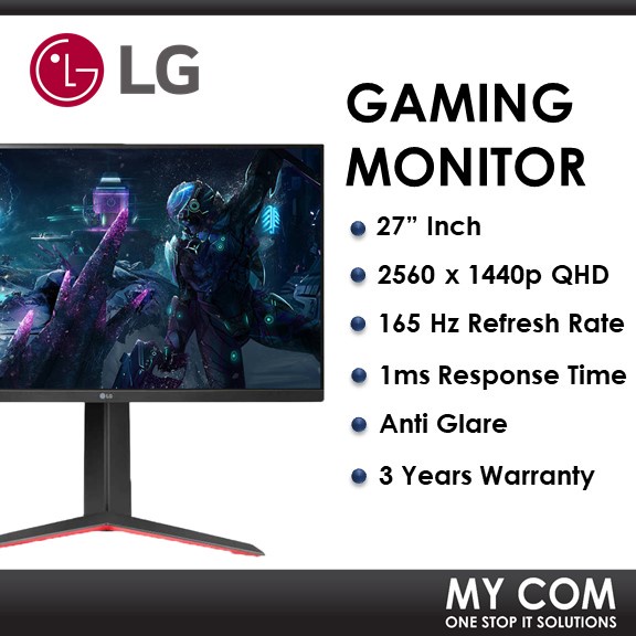 LG 27GP850 27" Nano IPS Panel QHD 165Hz 1ms Nvidia G-Sync AMD FreeSync ...