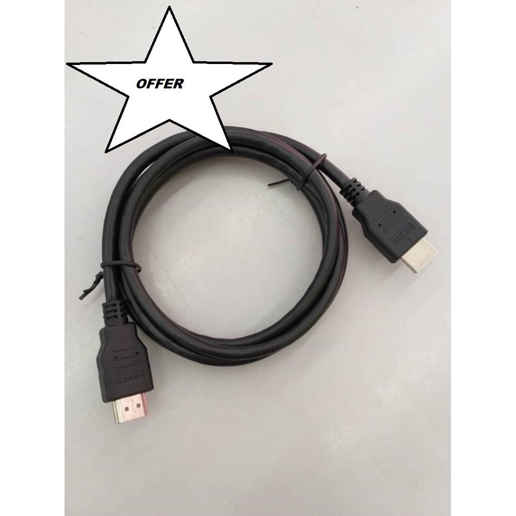 HDMI CABLE ORIGINAL HIGH SPEED CAN USE FOR ASTRO DECODER 1.2M | Shopee ...