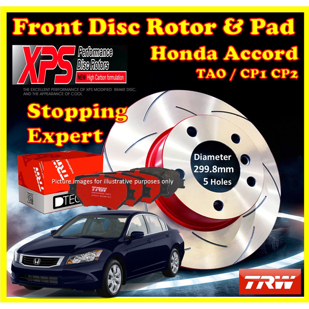 Honda Accord TAO CP1 CP2 TRW XPS Disc Rotor Slotted / Pemutar Cakera ...