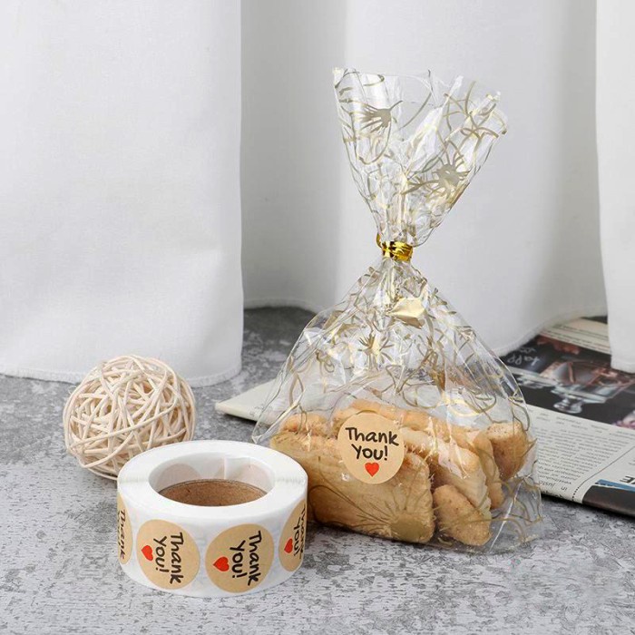 Sticker Label Kraft Thank You Sticker Brown Sticker Seal Tag 2.5 cm (1 ...