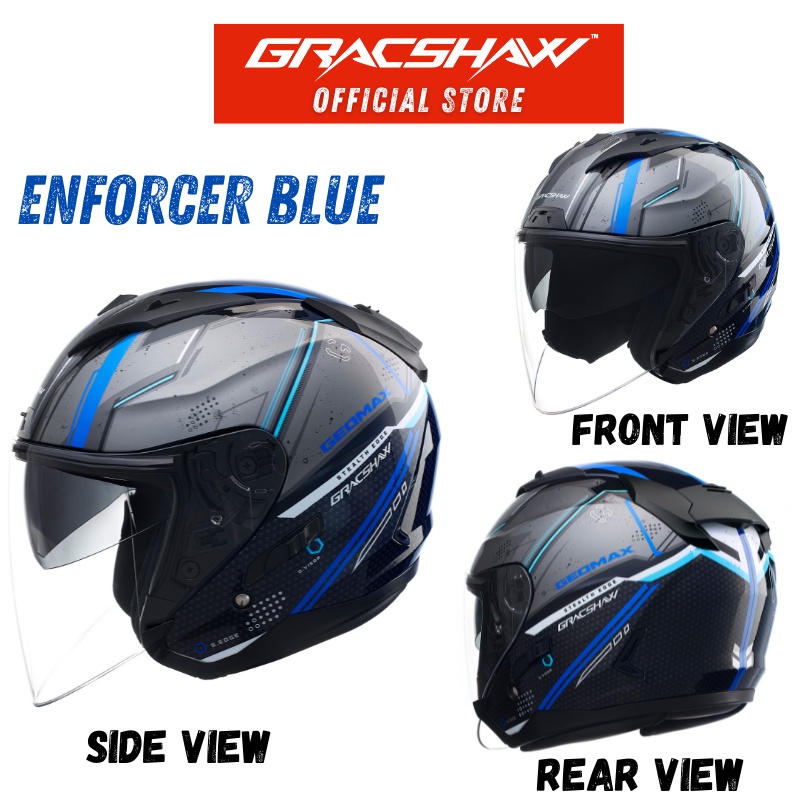 [Sold Out] Gracshaw Geomex G555 Enforcer Series/Open Face Helmet ...