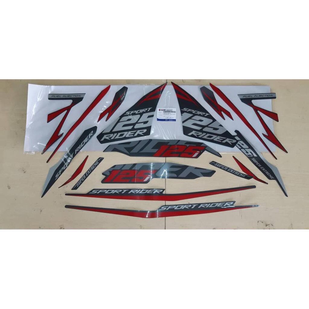 STICKER SET ( MATT GREY )FOR SYM SPORT RIDER (VE1) | Shopee Malaysia