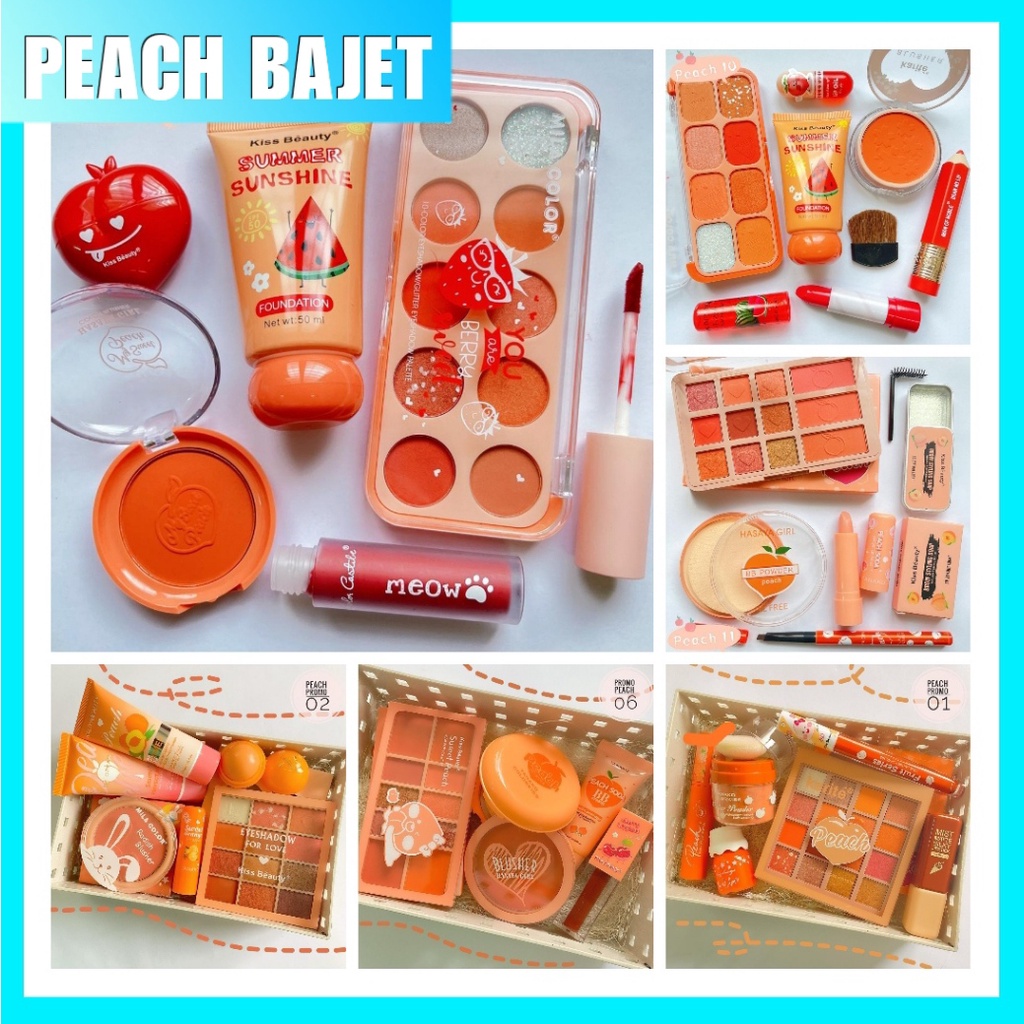 🌸 SET MEKAP PEACH BAJET BERBALOI 🌸 | Shopee Malaysia