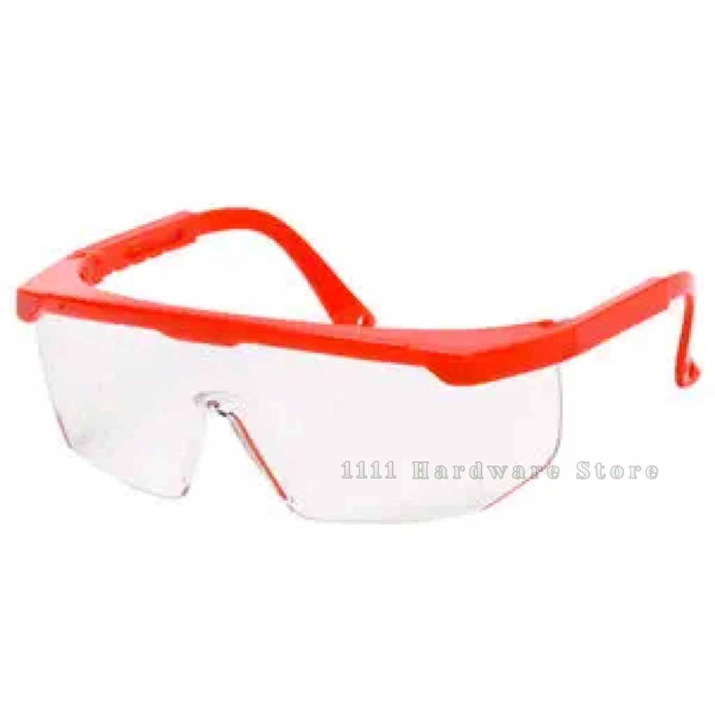 TRANSPARENT SAFETY GOOGLES EYE PROTECTION WEAR YELLOW FRAME CLEAR LENS ...