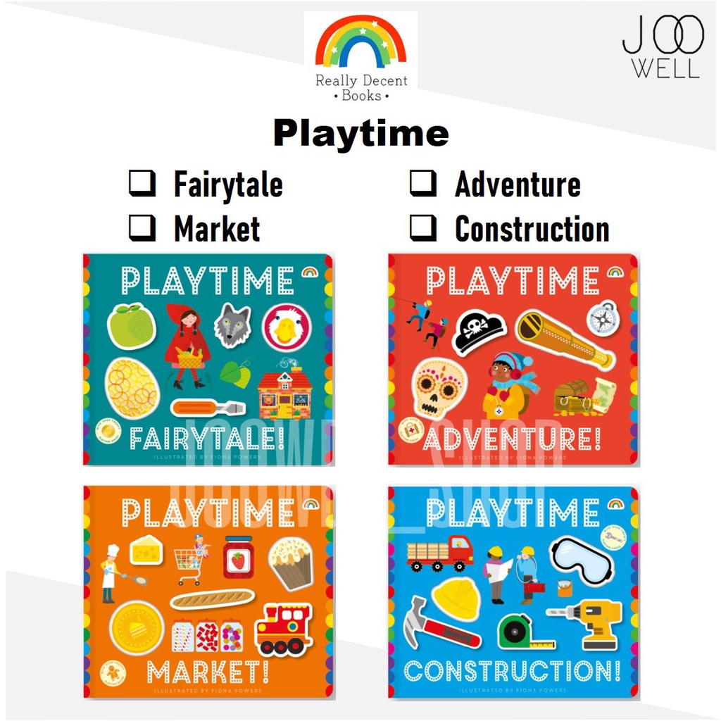 Playtime Book Set - Fairytale / Market / Adventure / Construction ...