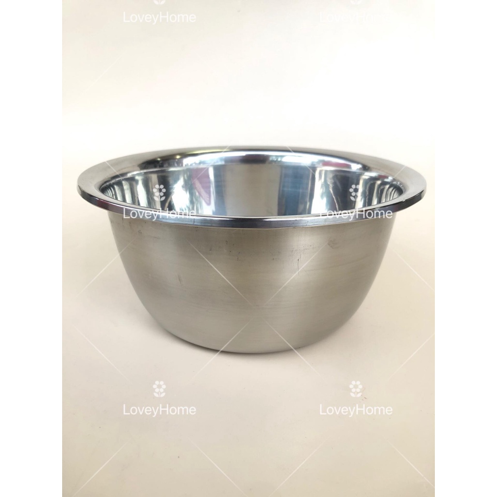 Stainless Steel Basin Deep Mixing Salad Bowl Multipurpose Food Dish ...