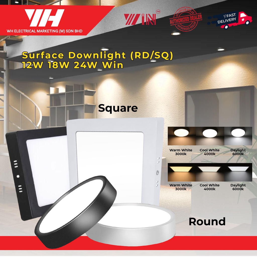 Brand WIN High Quality Surface Downlight (RD/SQ)12W 18W 24W Win LED ...