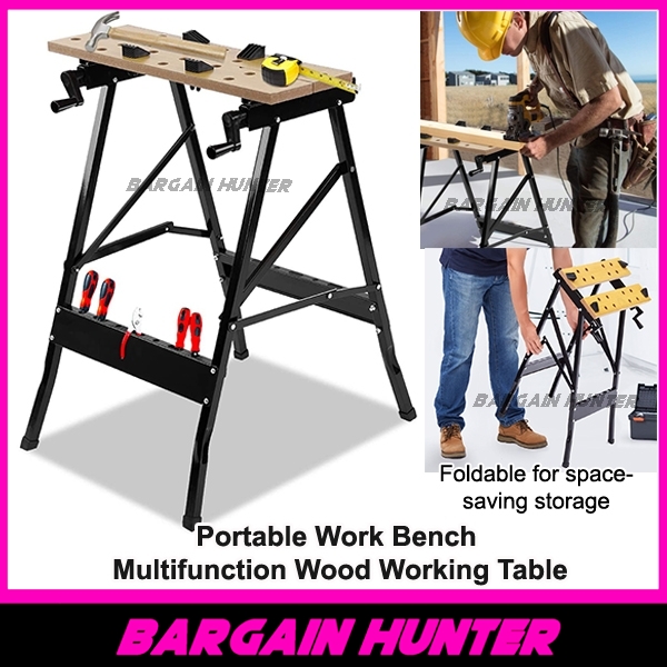 [ READY STOCK ] Work Bench Portable Work Table Portable Work Bench Vice ...