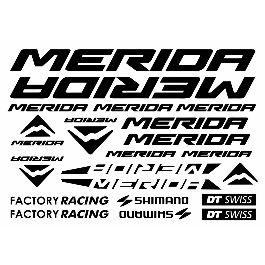 [NEW] Merida Bike Sticker 21 pcs vinyl cut out Cycling logo stiker ...