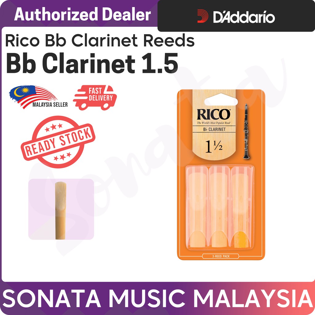 Rico Bb Clarinet Reeds 1.5 (3pcs) | Shopee Malaysia