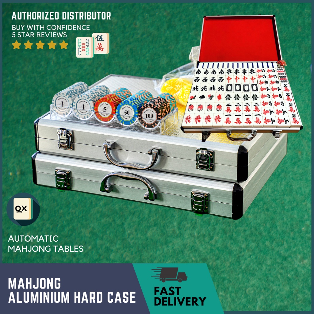 (SG STOCKS) Mahjong Tiles Aluminium Hard Case Storage Bag | Shopee Malaysia