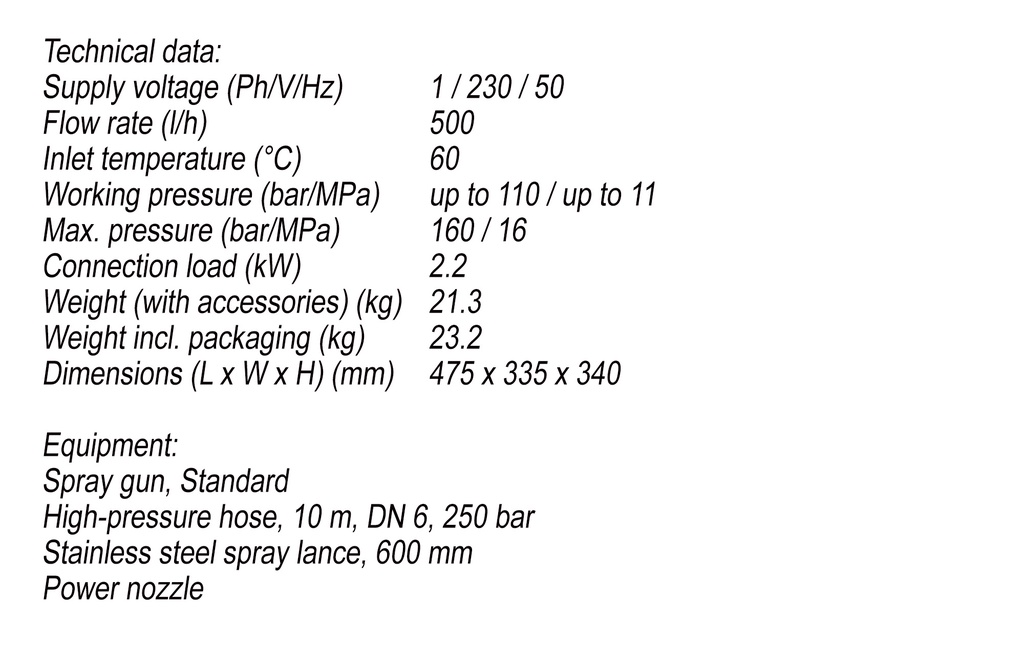 KARCHER HD5/11 / HD511 CAGE CLASSIC HIGH PRESSURE WASHER 110BAR 500L ...
