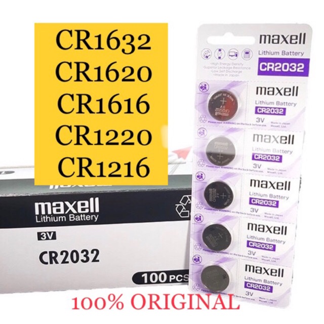 Battery CR1632,CR1620,CR1616,CR1220,CR1216 Maxell-Micro Lithium | Shopee Malaysia