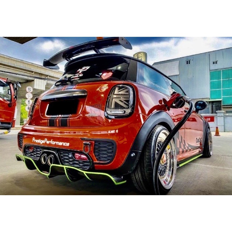 Mini Cooper F55 F56 JCW duell ag rear bumper addon carbon fiber under ...