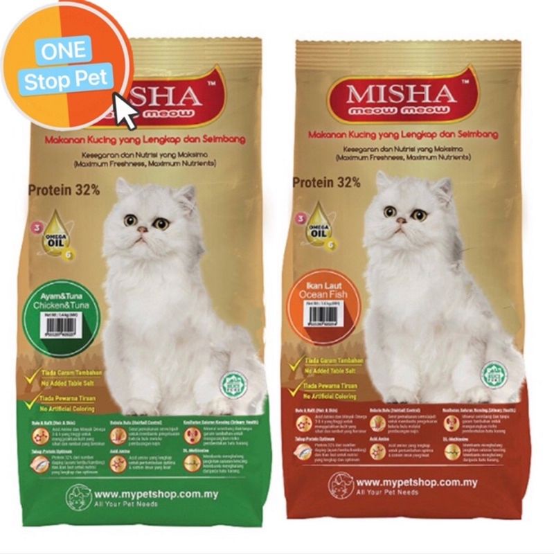 MISHA Dry Cat Food 1.40kg | Shopee Malaysia