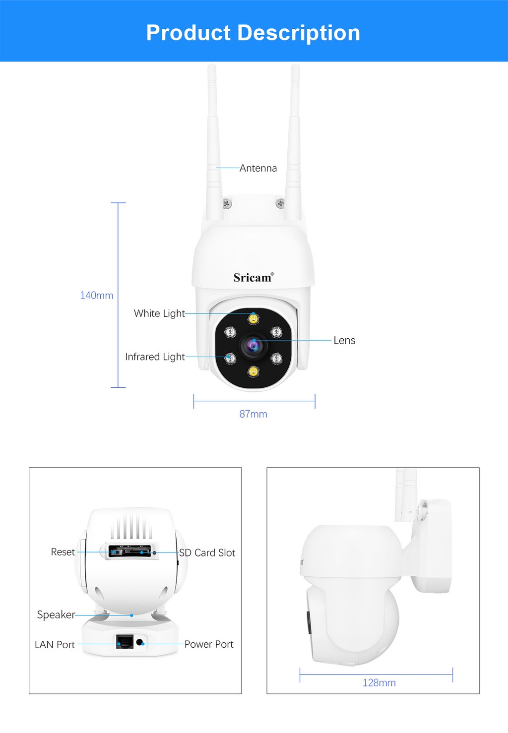 Mini Compact Wifi CCTV Camera SriHome SP030 1080P FHD Video Recorder ...