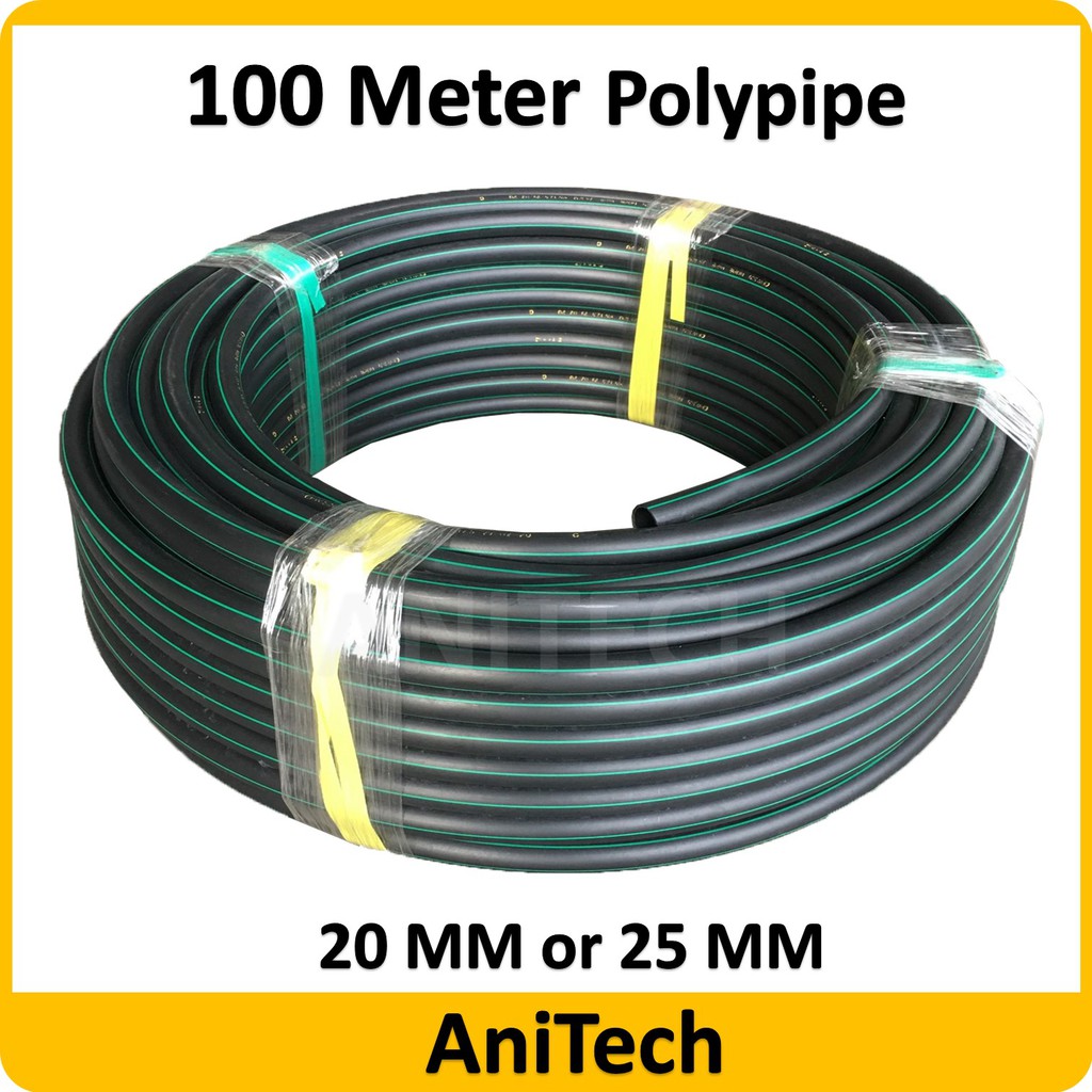 ANITECH 20MM / 25MM x 100M High Density Polyethylene HDPE Poly Pipe ...