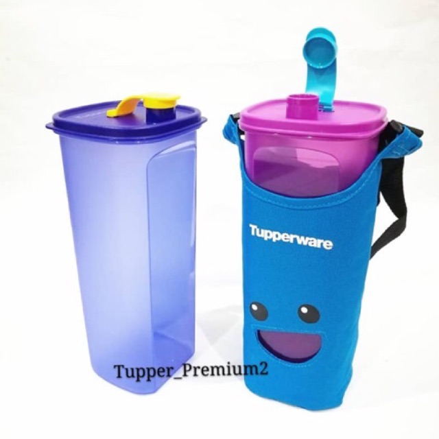 Tupperware Smiley Bottles Blue Purple with 1 Pouch | Shopee Malaysia