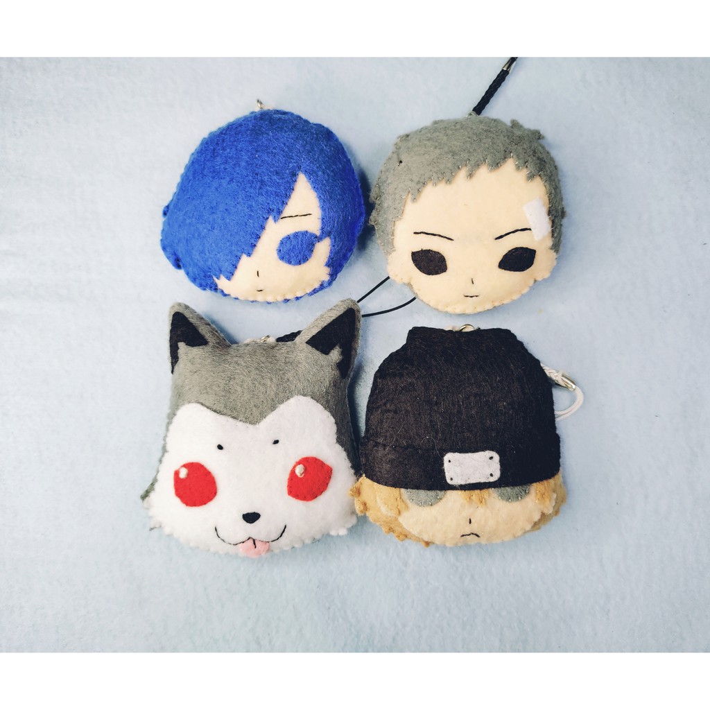 HANDMADE Persona 3 Akihiko Sanada Shinjiro Aragaki Makoto Yuki Koromaru mini felt plush key ...