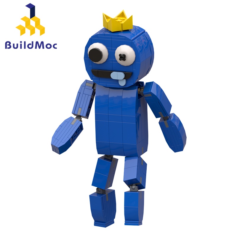 Buildmoc Rainbow Friends Model blue monster figure building blocks MOC ...