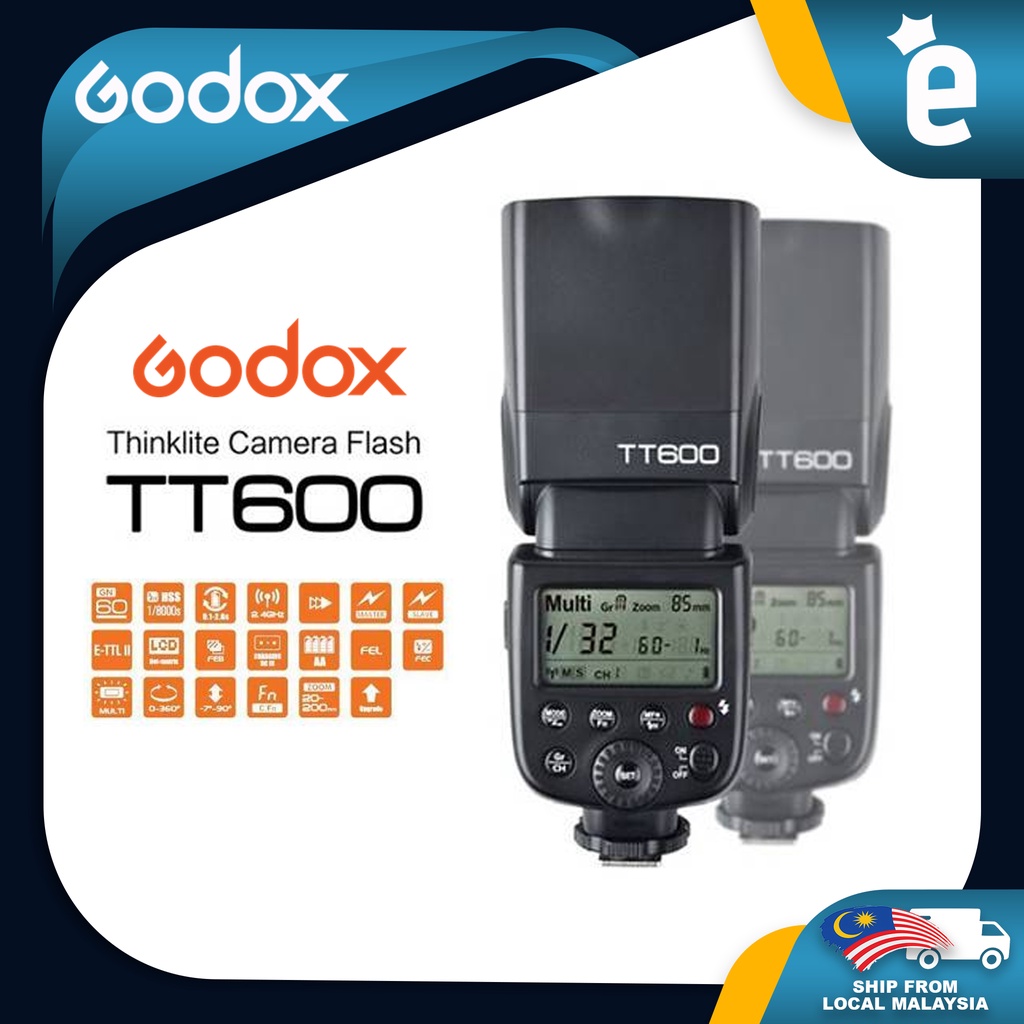 GODOX TT600 HSS Wireless Speedlite for Canon/ Nikon/ Fujifilm/ Sony ...
