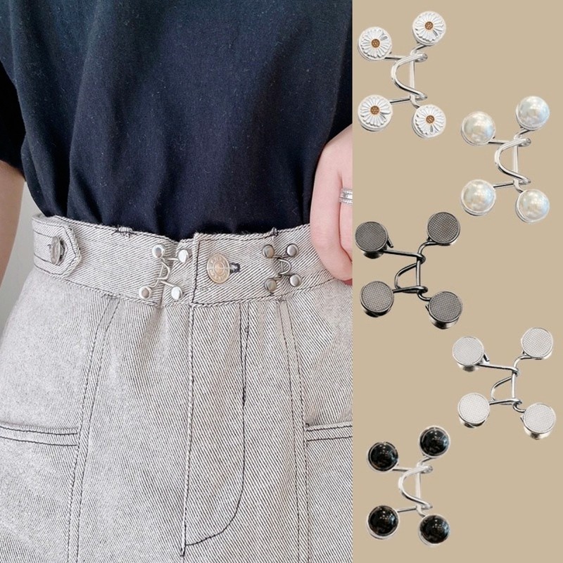 Alloy Nail-free Waist Buckle Waist Closing Artifact Adjustable Snap ...