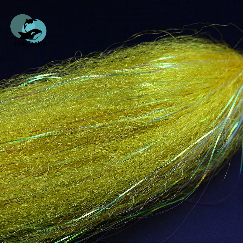 Flash N Slinky Fiber Long Shimmer Synthetic Hair Fuzzy Fiber Saltwater ...