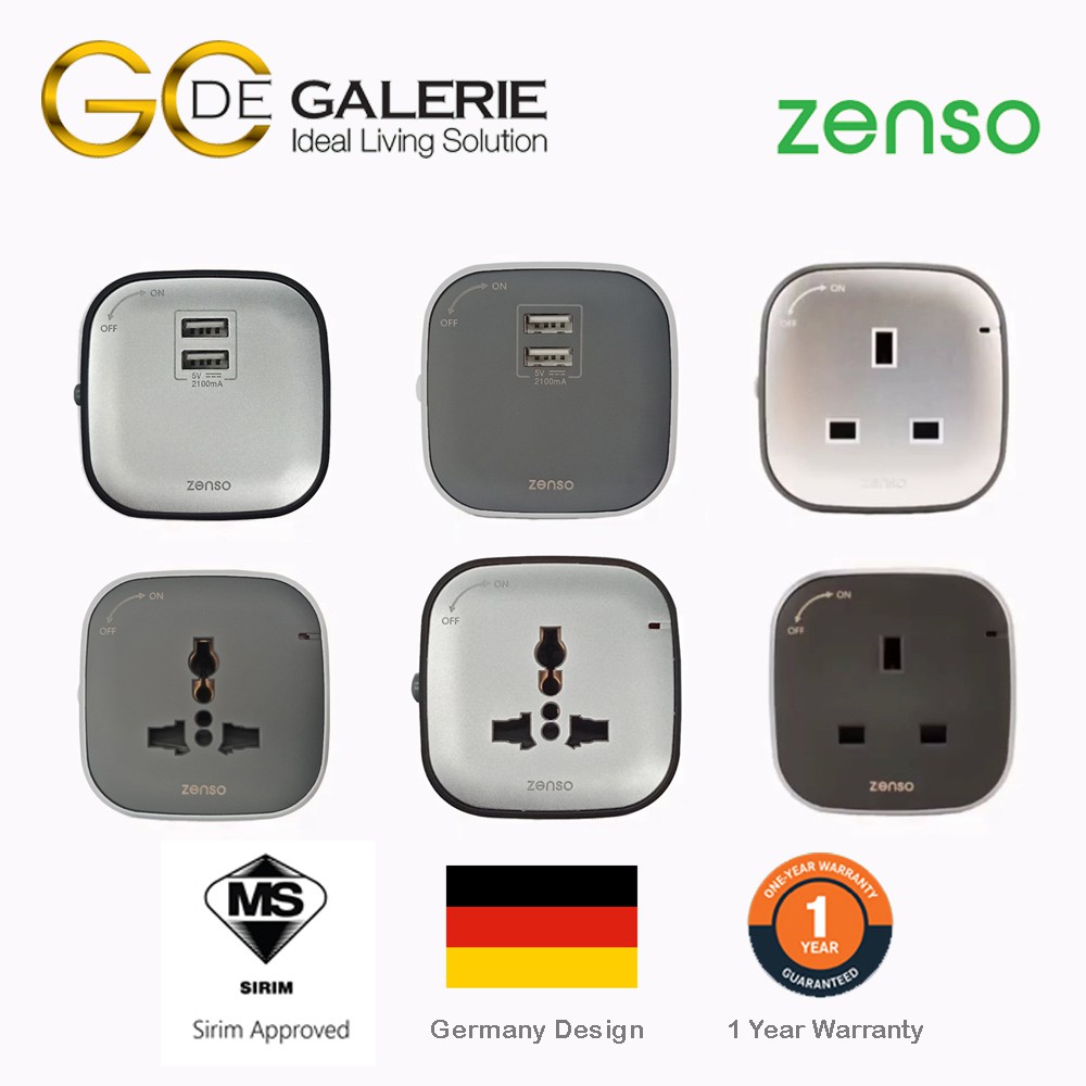 Zenso Z.Line International Adapters 13A USB Socket - Not for Eubiq ...