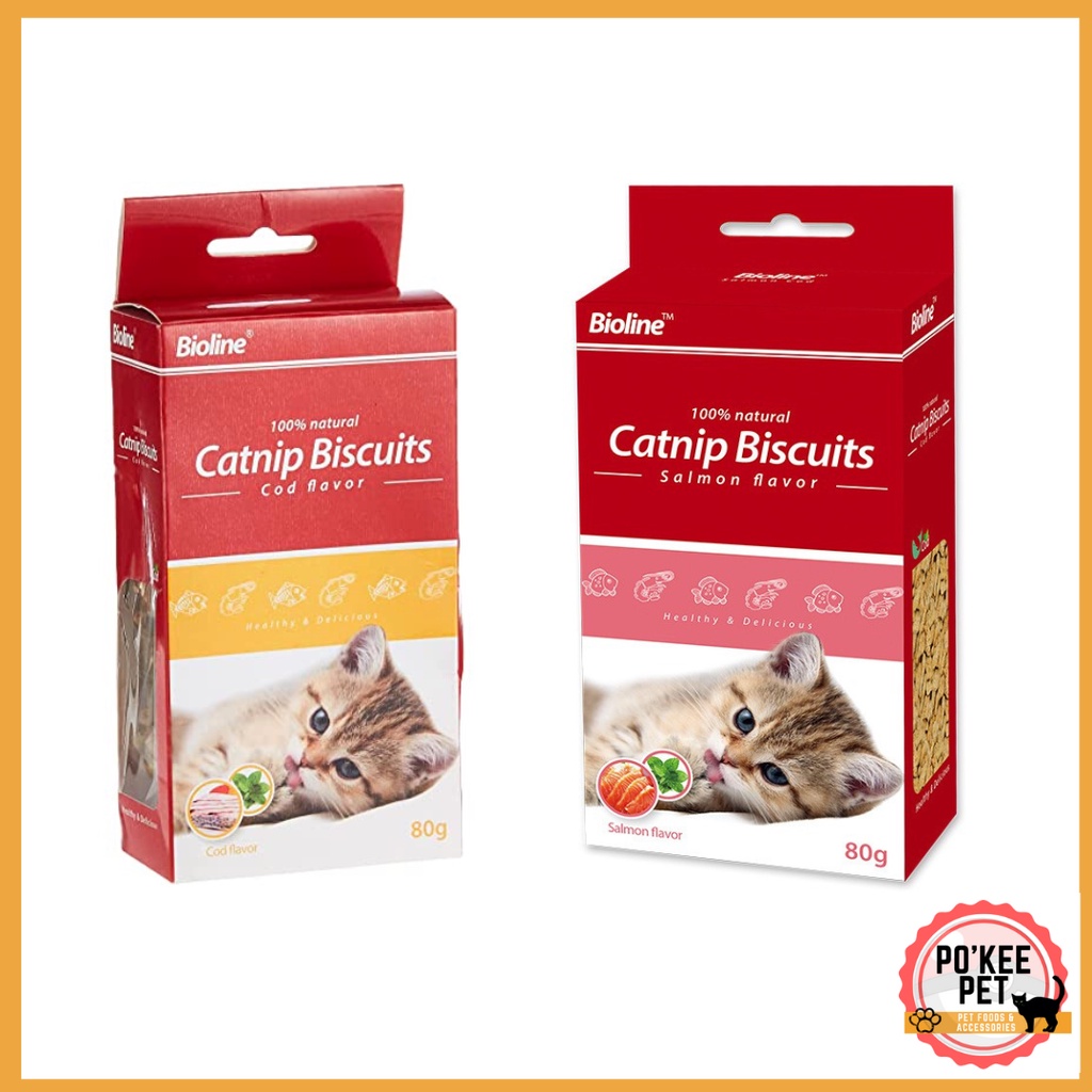 Bioline Catnip Biscuit 80g / Salmon / Cod Fish | Shopee Malaysia