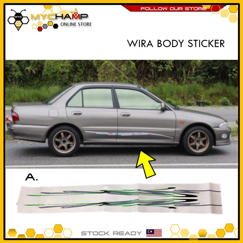 Proton Wira Car Body Sticker Decorative Style | Shopee Malaysia