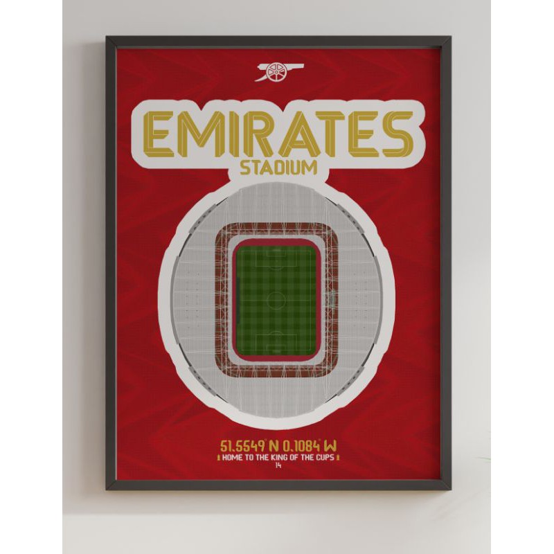 P6 | Estadio : Emirates | Arsenal FC | A3 Poster | Shopee Malaysia