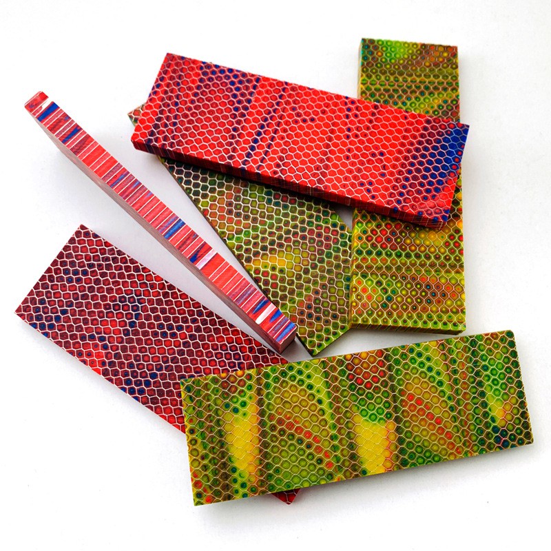 1 pc - Dazzle color C-Tek Honey comb Knife scale / Honey comb (ctek ...