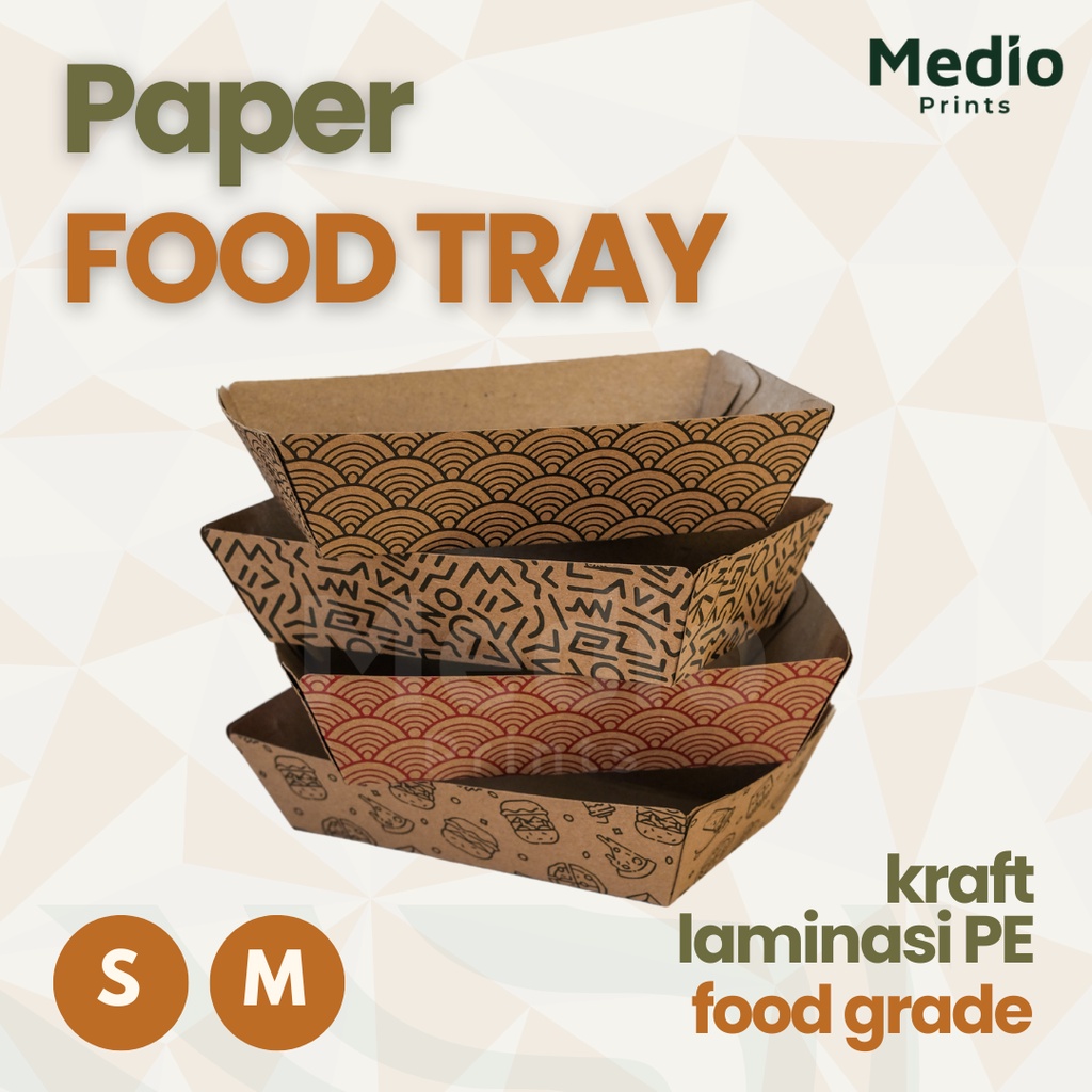Food Grade PE Laminated Kraft Paper Tray | Shopee Malaysia