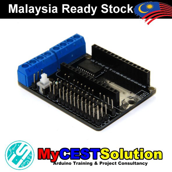 NodeMCU LUA ESP8266 Wifi L293D Motor Driver Expansion Shield Board | Shopee Malaysia