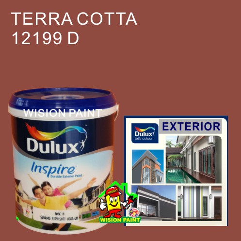 TERRA COTTA 12199 D ( 1L ) DULUX INSPIRE DURABLE EXTERIOR PAINT ...
